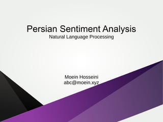 Persian setiment analysis | PPT