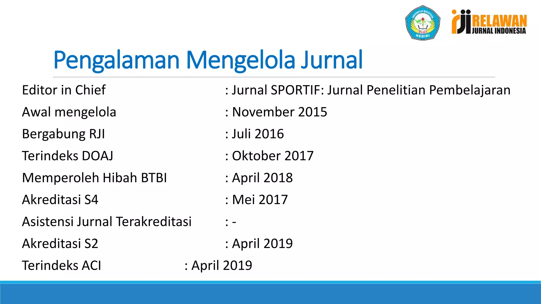 Persiapan Menuju Jurnal Terakreditasi.ppt | Free Download