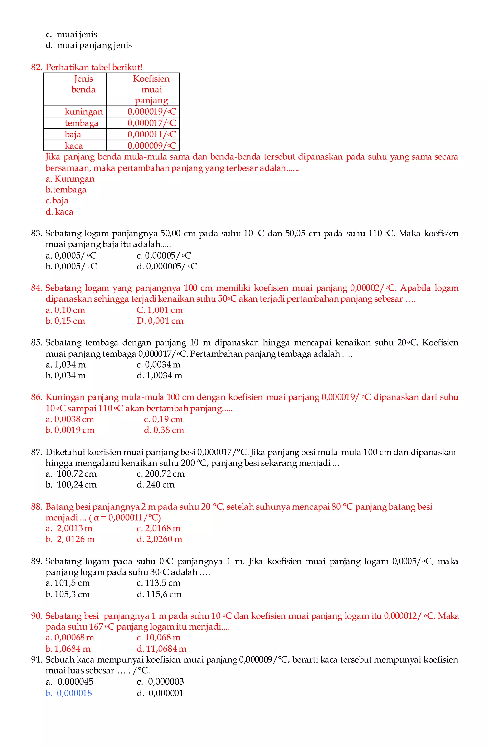 Persiapan pas fisika | DOCX