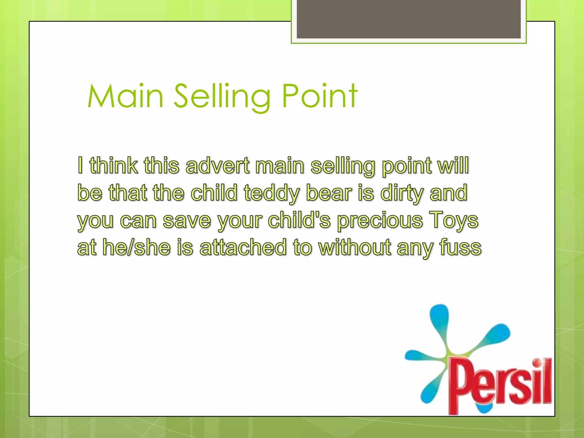 Persil personification advert | PPTX | Marketing and Advertising | Business