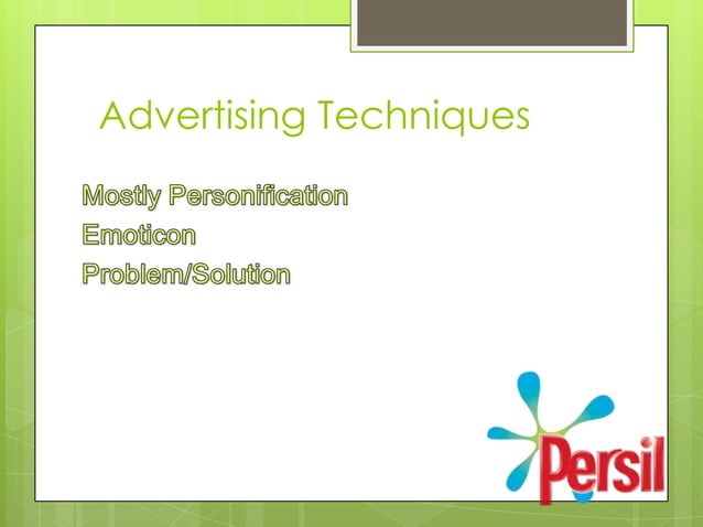 Persil personification advert | PPTX | Marketing and Advertising | Business