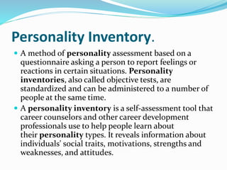 Persionality test | PPT