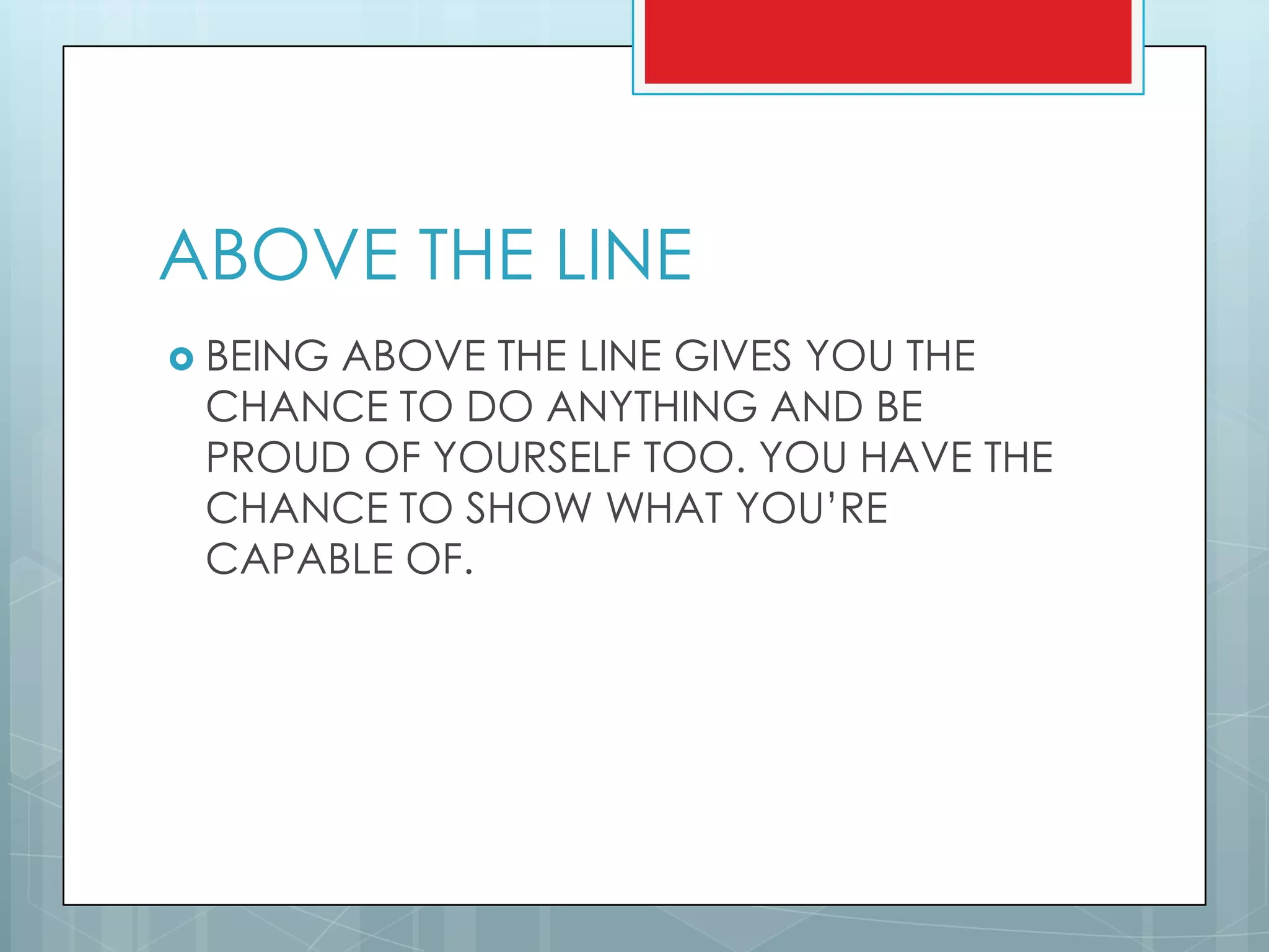 Persis above the line | PPT