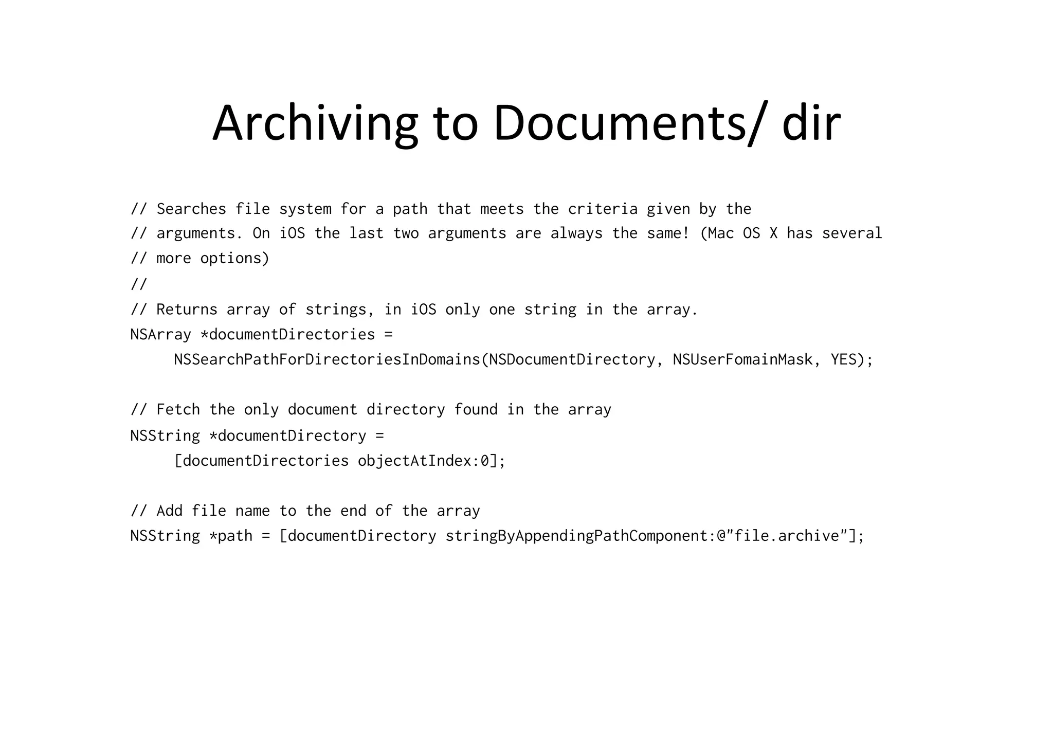 iOS: Using persistant storage | PPT