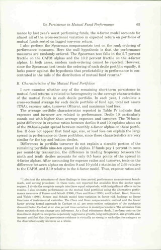 Persistence inmutualfundperformance carhart | PDF