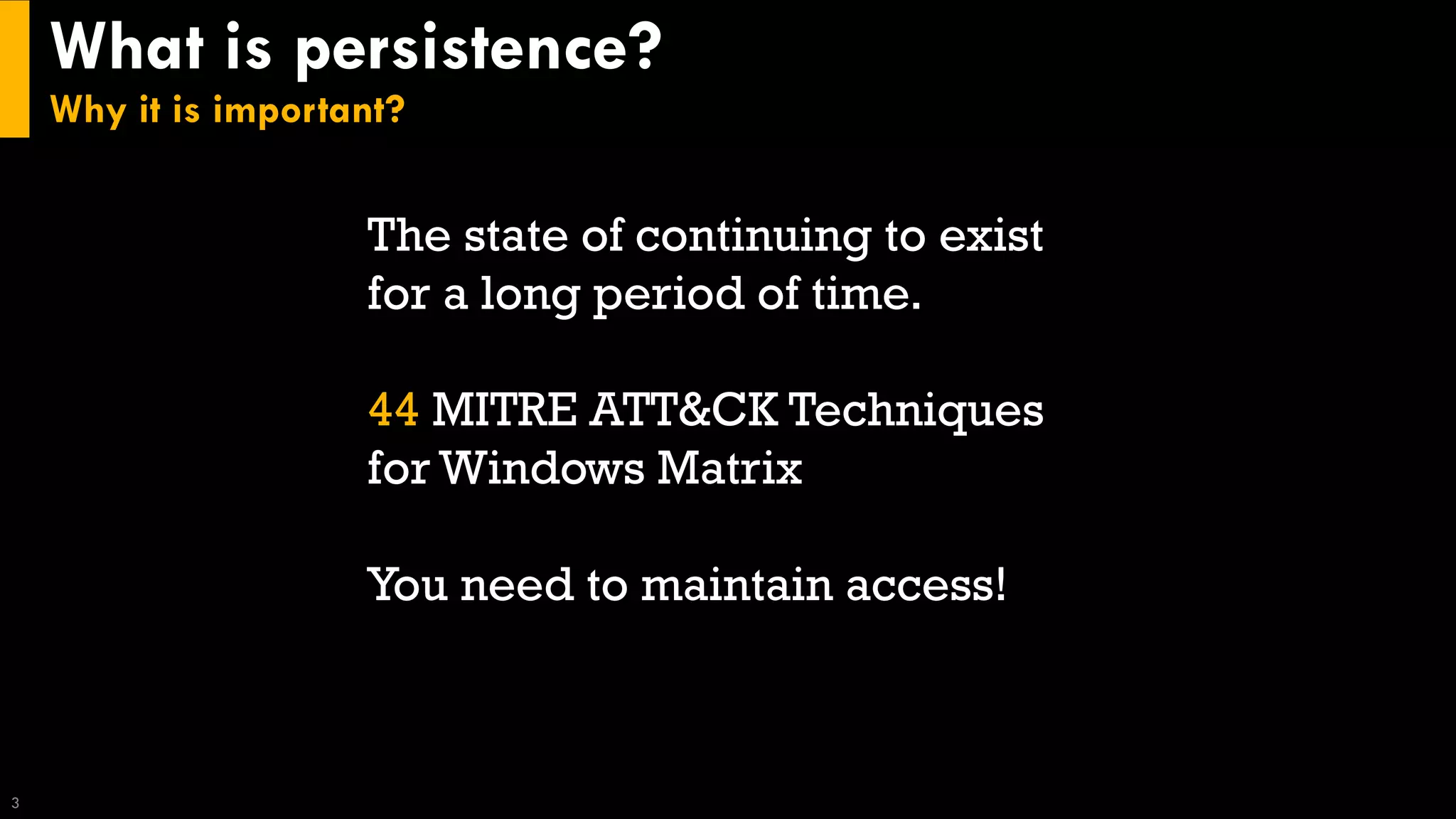 Detecting persistence in windows | PDF