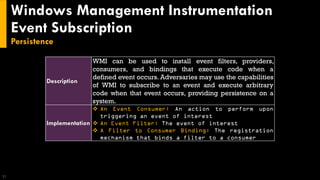 Detecting persistence in windows | PPT