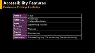 Detecting persistence in windows | PPT