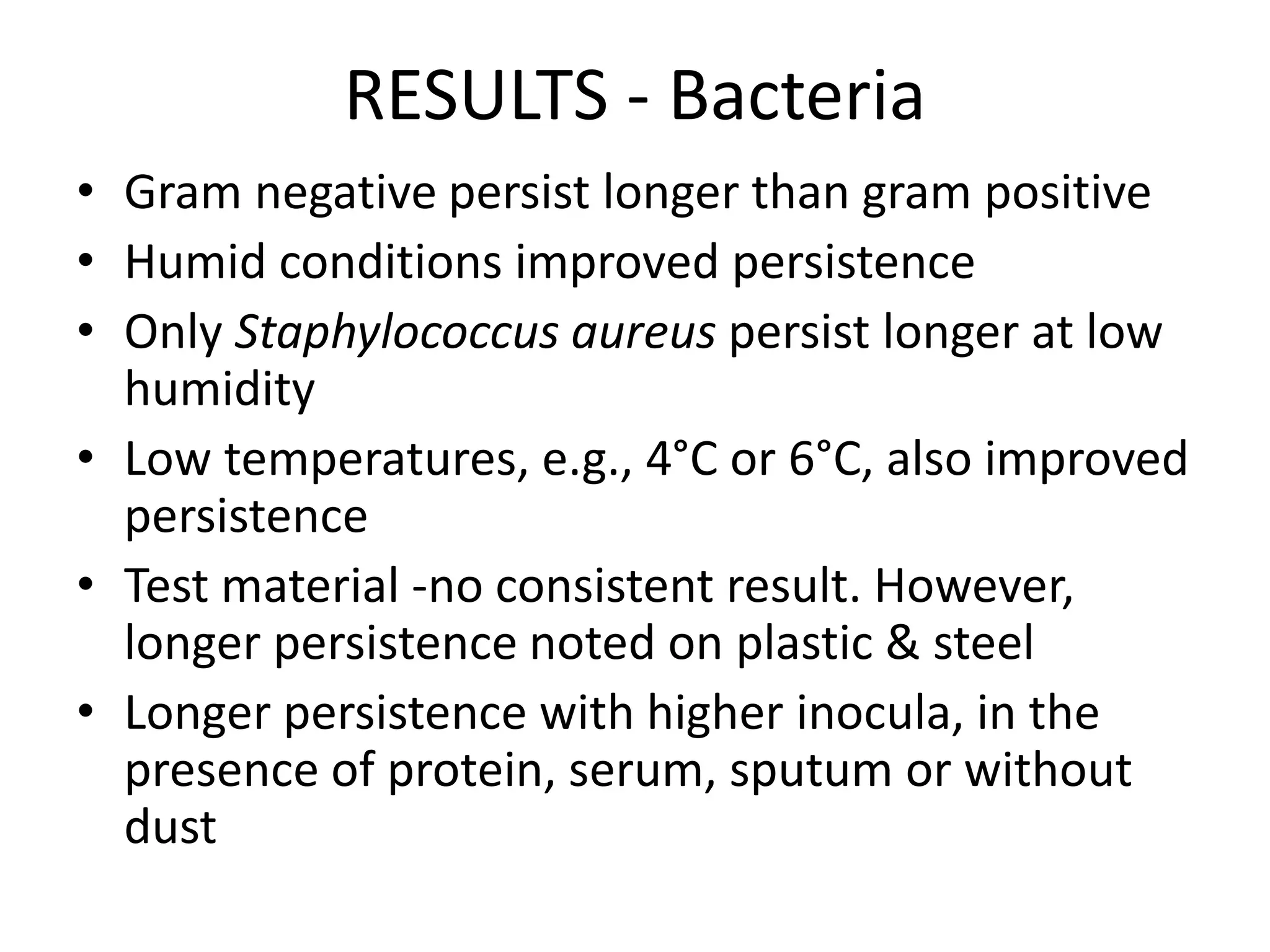 Persistence of microbes | PPTX
