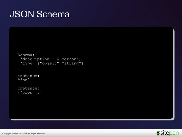 JSON Referencing and Schema | PPT