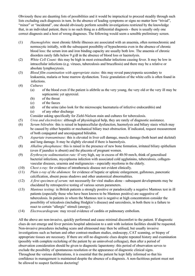 PERSISTENT PYREXIAS IN “NON-TROPICAL” PATIENTS | PDF