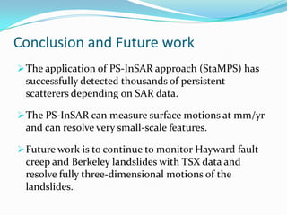 PERSISTENT SCATTERER SAR INTERFEROMETRY APPLICATION.pptx