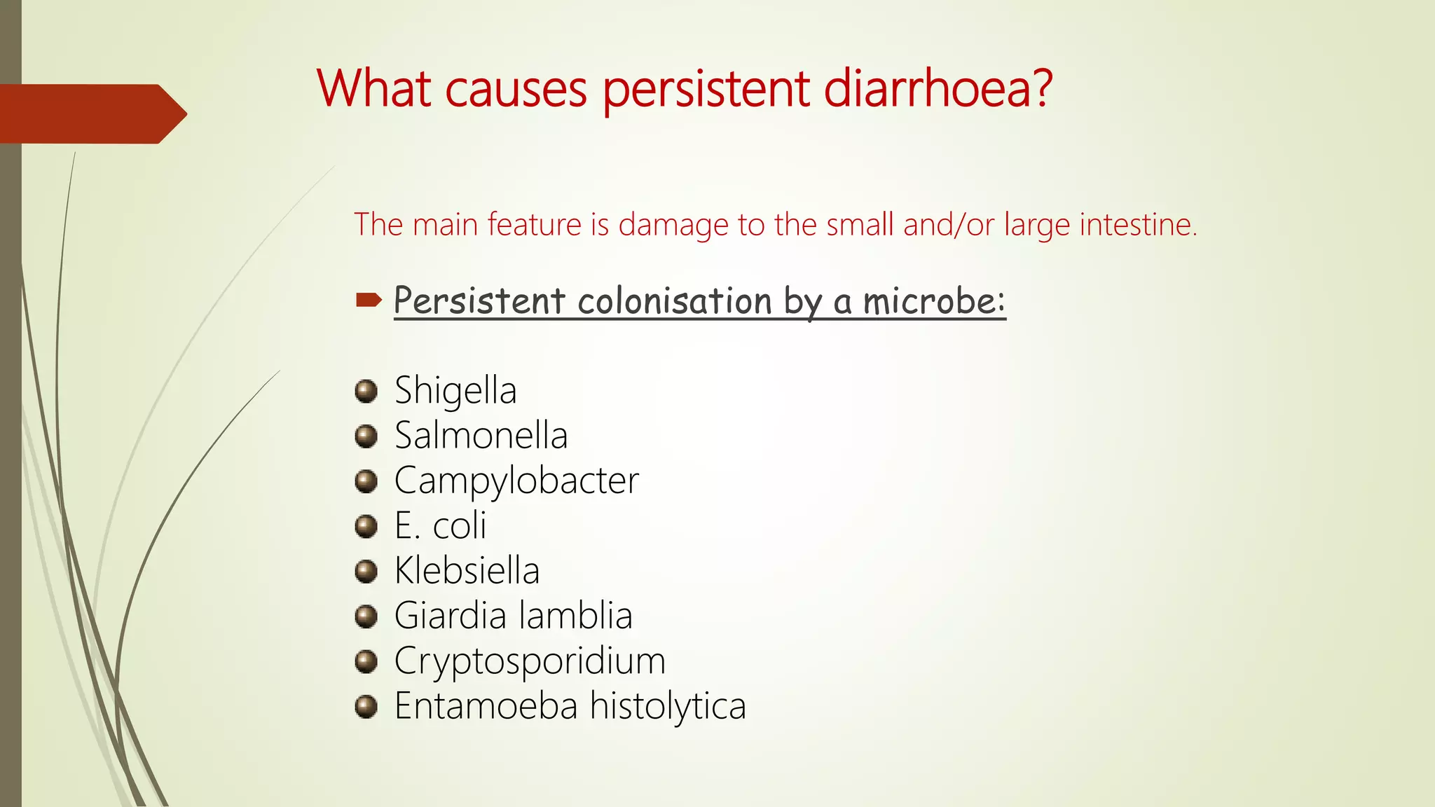 Persistent diarrhoea and chronic diarrhoea in children.7thsem 2017 | PPTX
