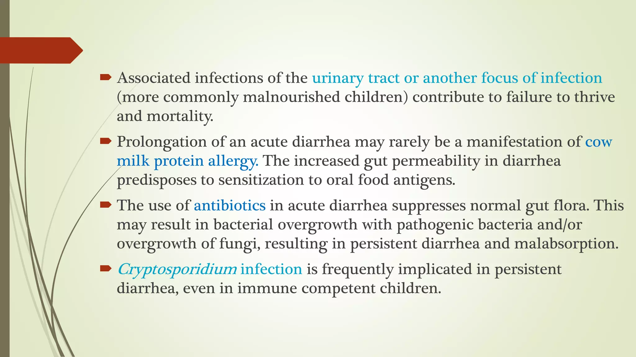 Persistent diarrhoea and chronic diarrhoea in children.7thsem 2017 | PPTX