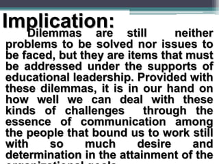 Persistent Dilemma in School Structure | PPTX