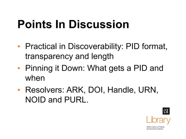 Persistent Identifiers | PPT