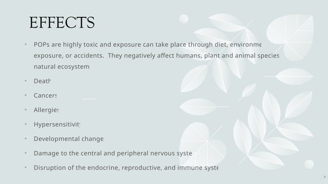 PERSISTENT ORGANIC POLLUTANTS AND RECALCITRANT POLLUTANTS | PPTX