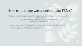 PERSISTENT ORGANIC POLLUTANTS AND RECALCITRANT POLLUTANTS | PPTX