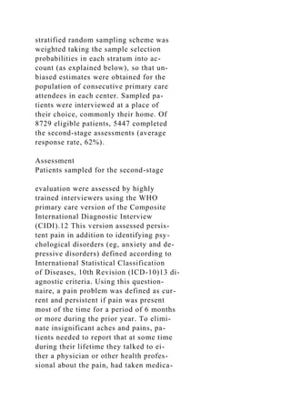 Persistent Pain and Well-beingA World Health Organization St.docx