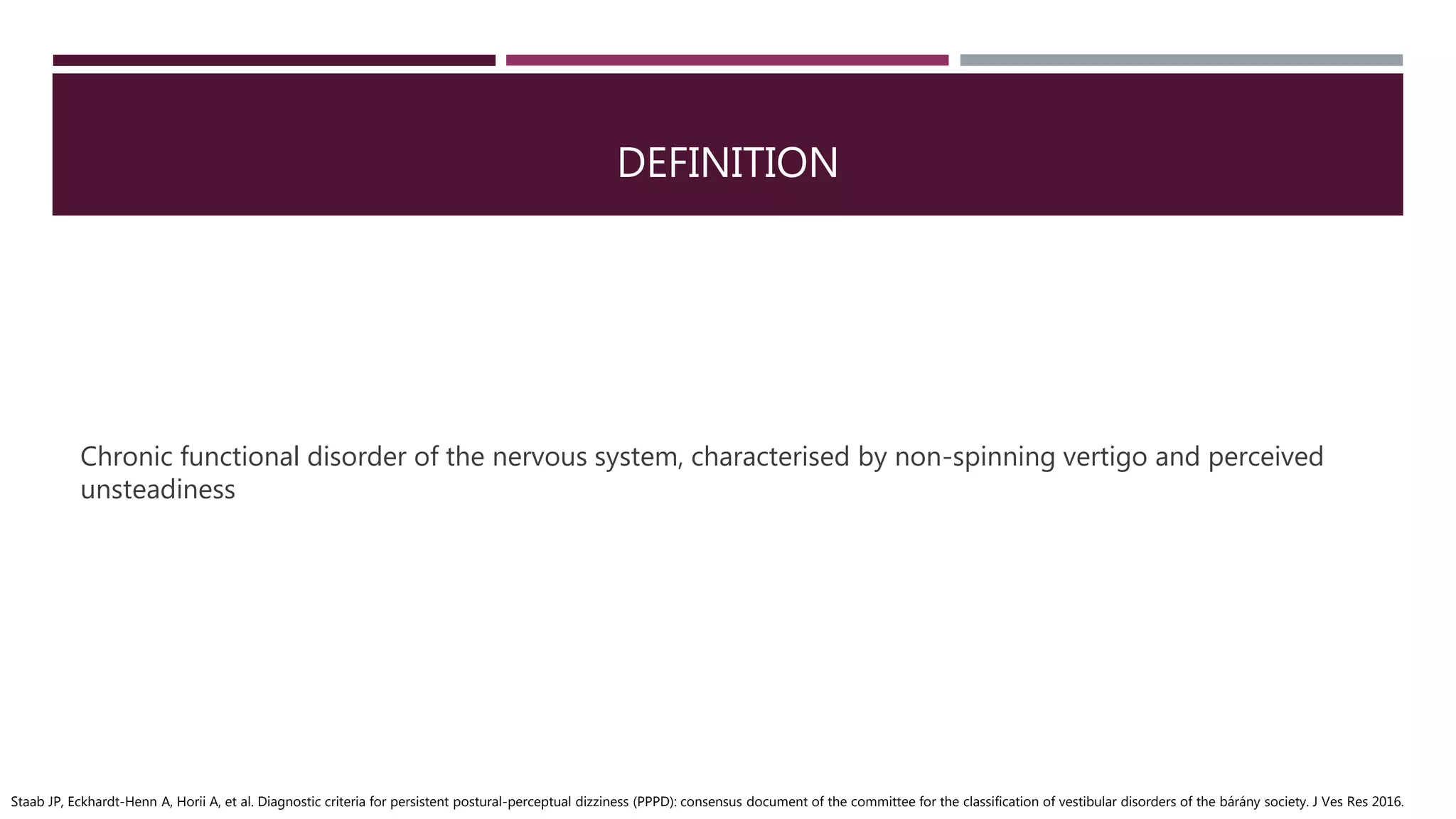Persistent Postural Perceptual Dizziness (PPPD) | PPTX