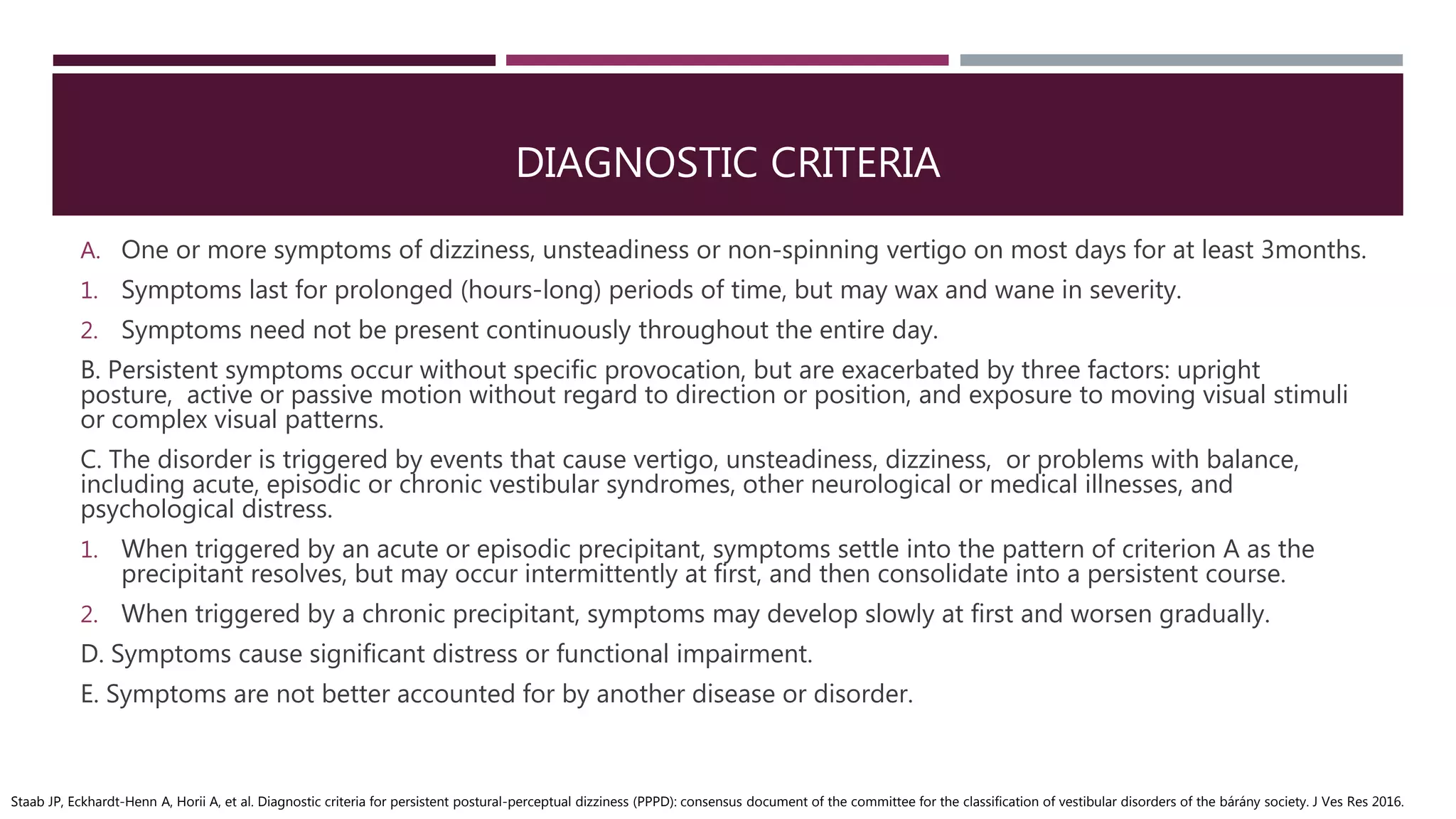 Persistent Postural Perceptual Dizziness (PPPD) | PPTX