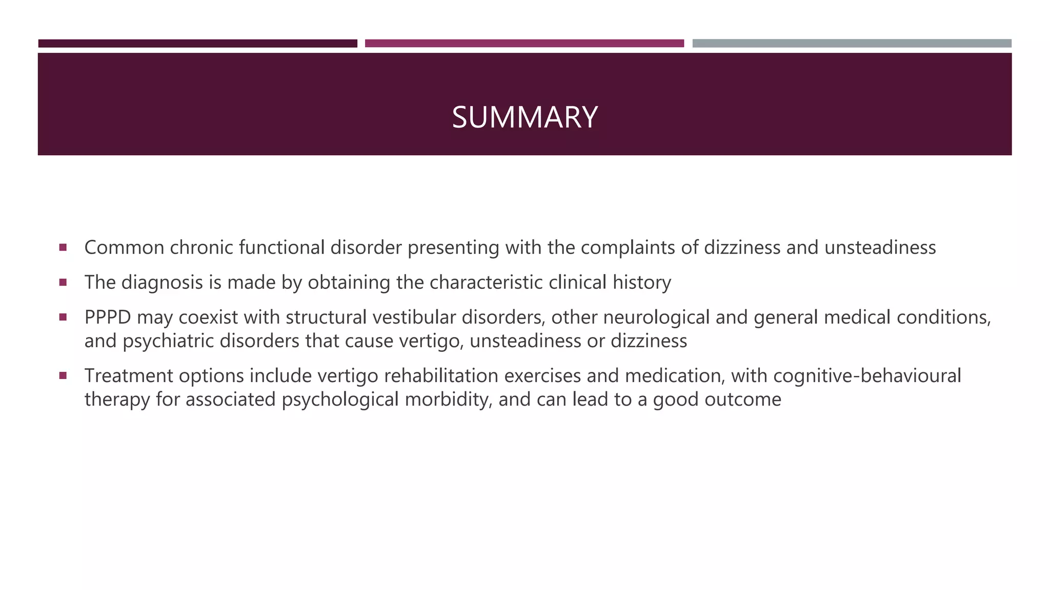 Persistent Postural Perceptual Dizziness (PPPD) | PPTX