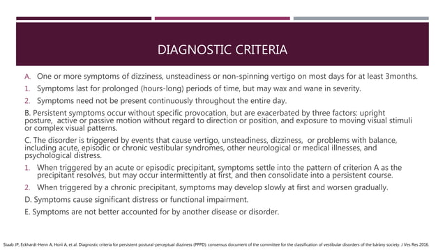 Persistent Postural Perceptual Dizziness (PPPD) | PPTX | Brain and ...