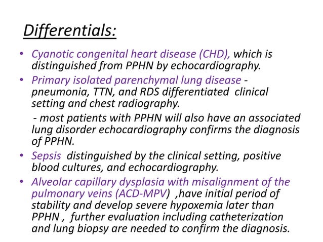 Persistent pulmonary hypertension of newborn PPHN