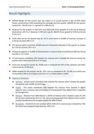 Persistent System ltd. Q3FY19 | PDF