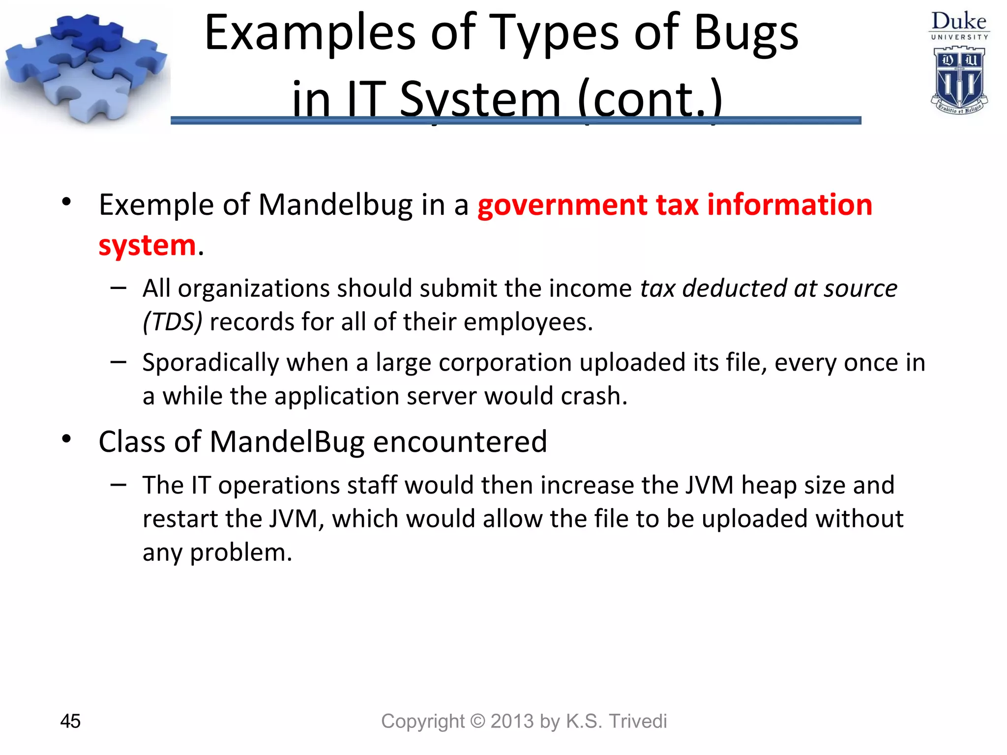 Software Faults, Failures and Their Mitigations | Turing100@Persistent ...