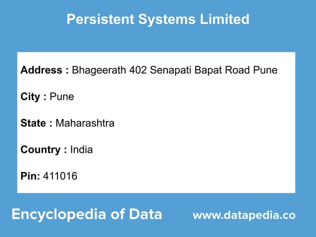 Persistent Systems Limited Information | PPTX | Business | Business and ...