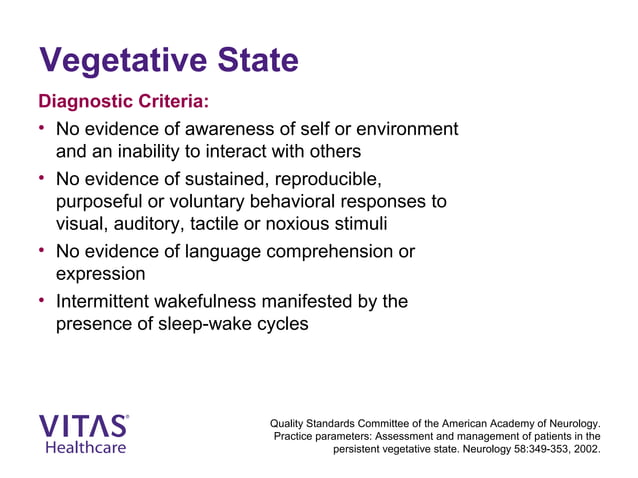 Persistent Vegetative State | PPT