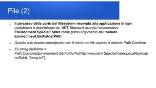 Persistenza su Xamarin | PPT