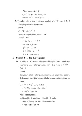 Persamaan Kuadrat | PDF