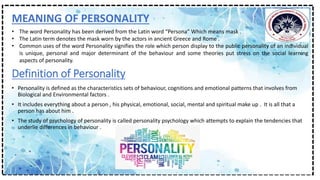 Meaning , Nature and determinants of personality .pdf