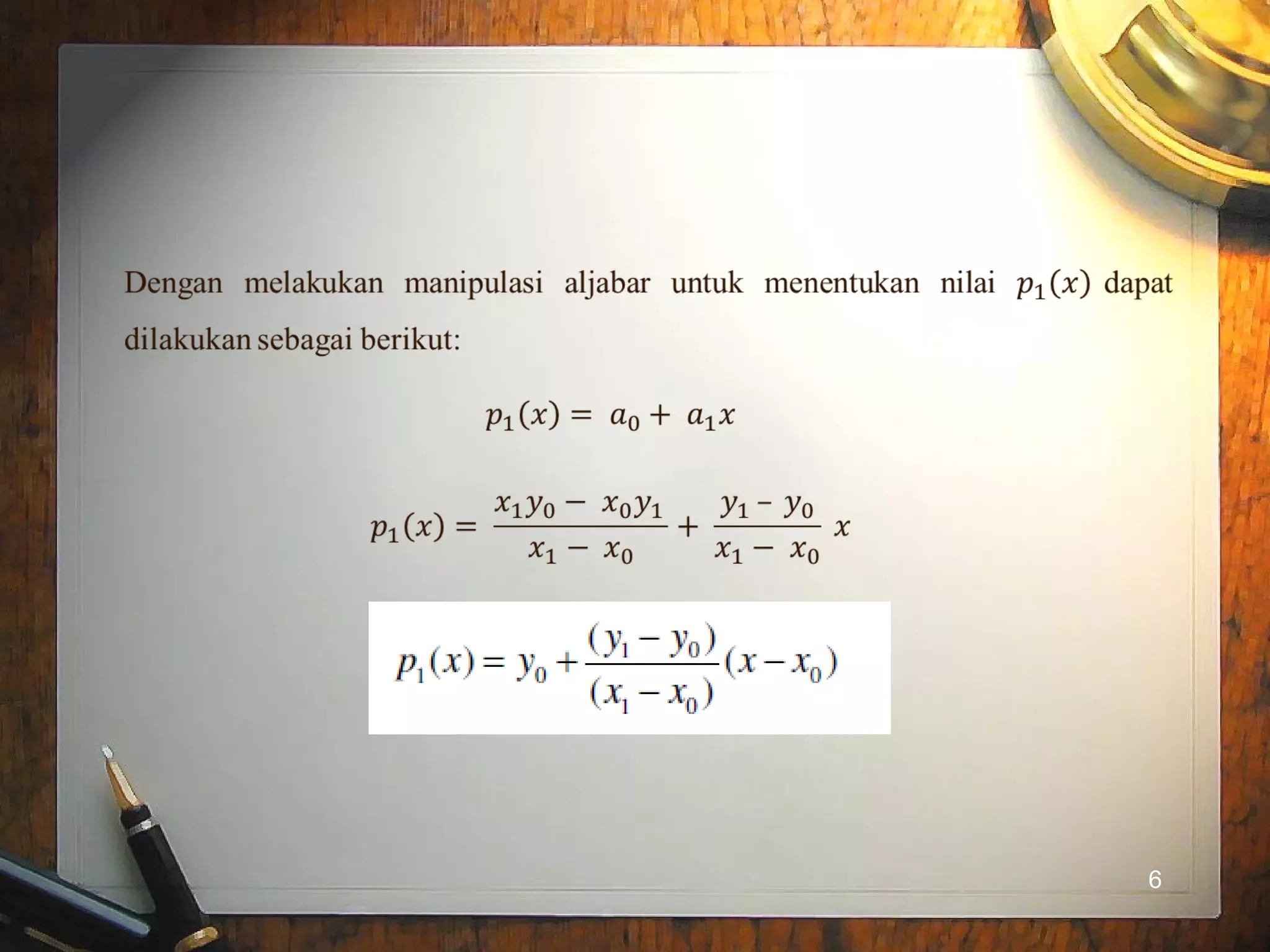 Persoalan interpolasi Polinom | PPT
