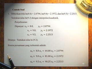 Persoalan interpolasi Polinom | PPT