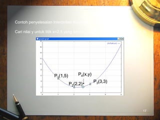 Persoalan interpolasi Polinom | PPT