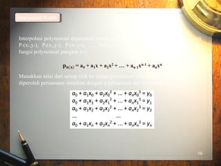 Persoalan interpolasi Polinom | PPT