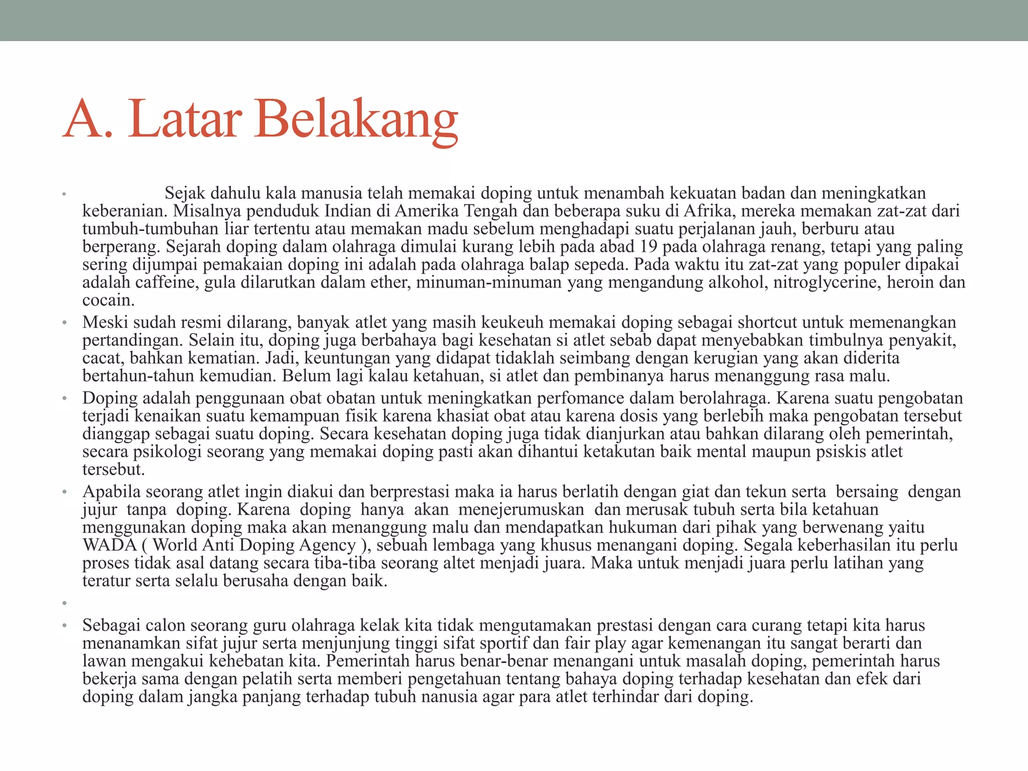Persoalan nilai dalam pengobatan dan doping | PPTX