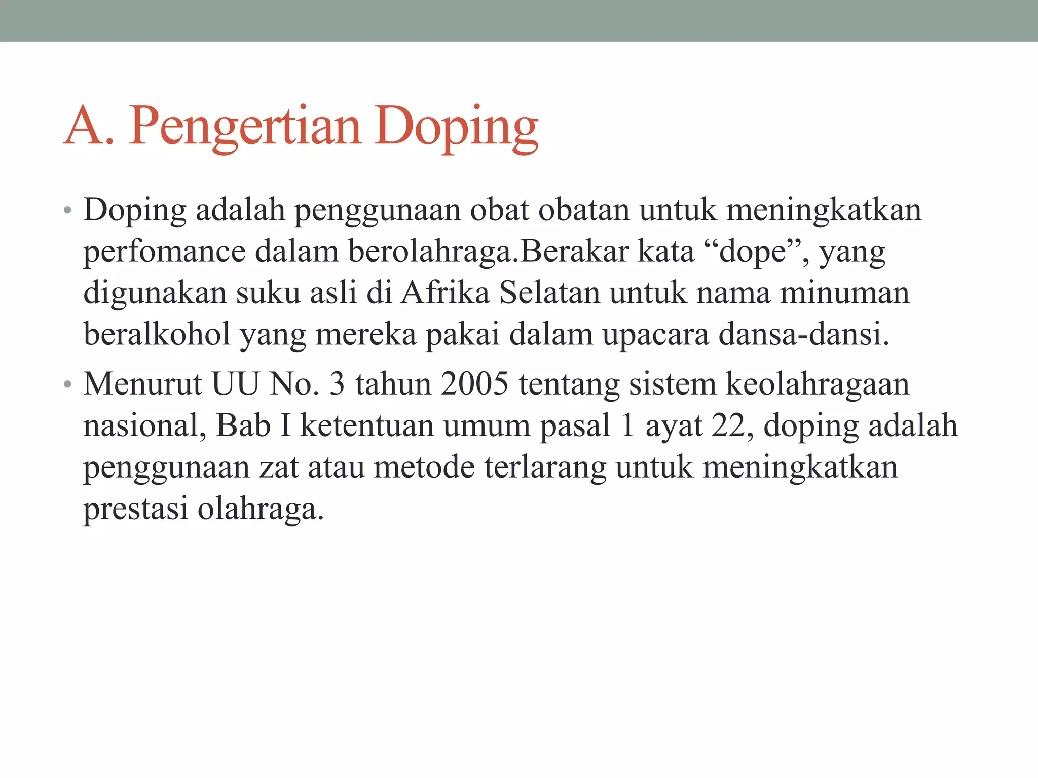 Persoalan nilai dalam pengobatan dan doping | PPTX