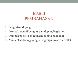 Persoalan nilai dalam pengobatan dan doping | PPTX
