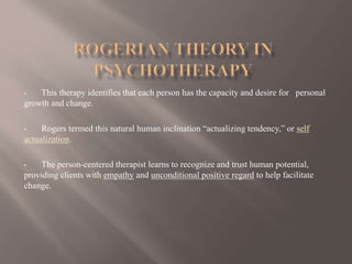 Person Centered Therapy (Rogerian Therapy) | PPTX