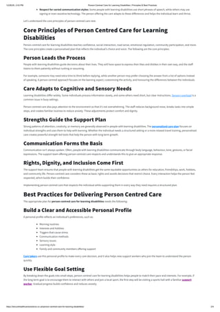 Person-Centred Care for Learning Disabilities | Principles & Best ...