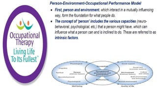 Occupational Therapy Theory and Practice Person-Environment-Occupation ...