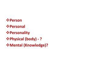 Personality | PPT