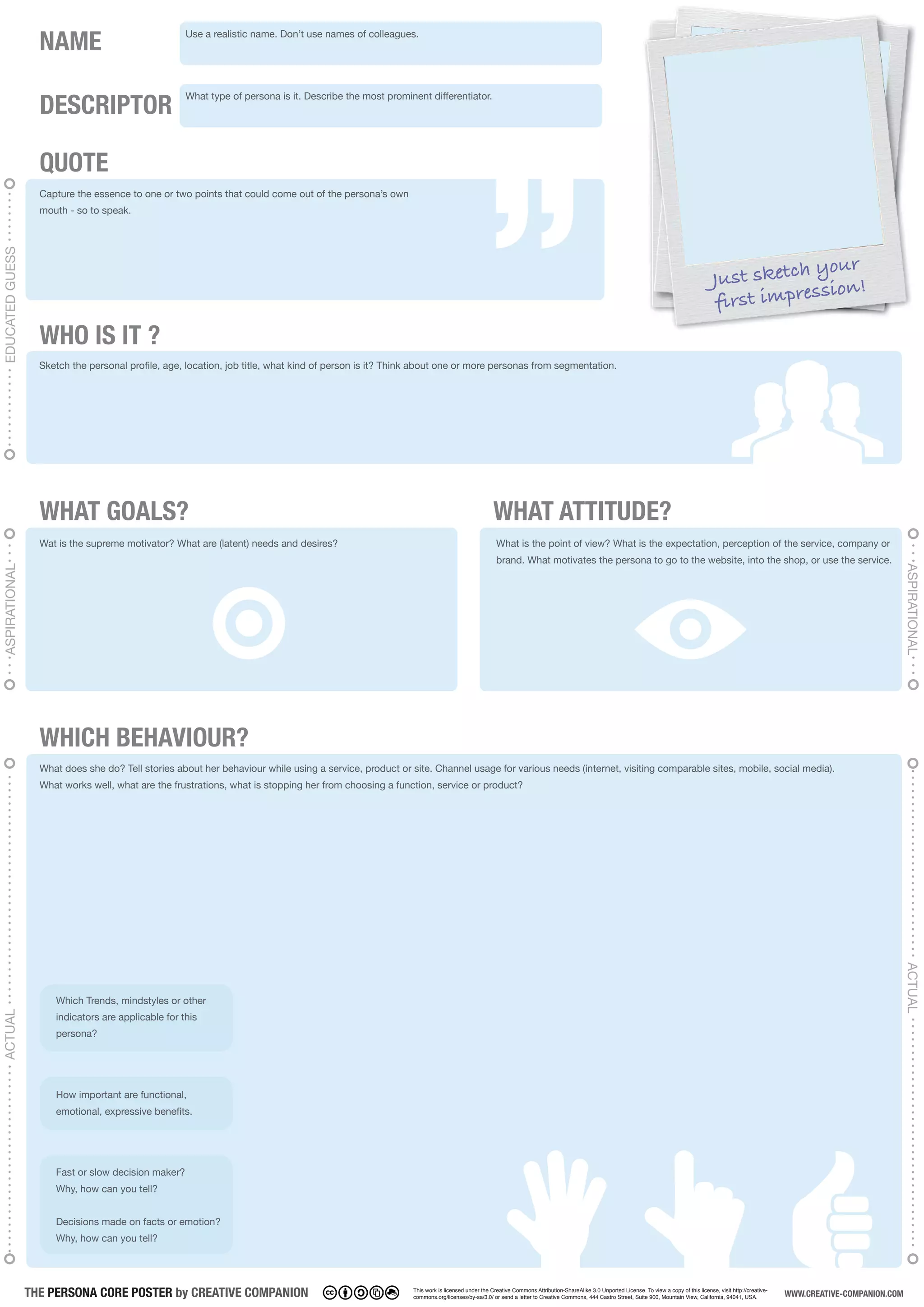 Persona Core Poster template by CREATIVE COMPANION | PDF