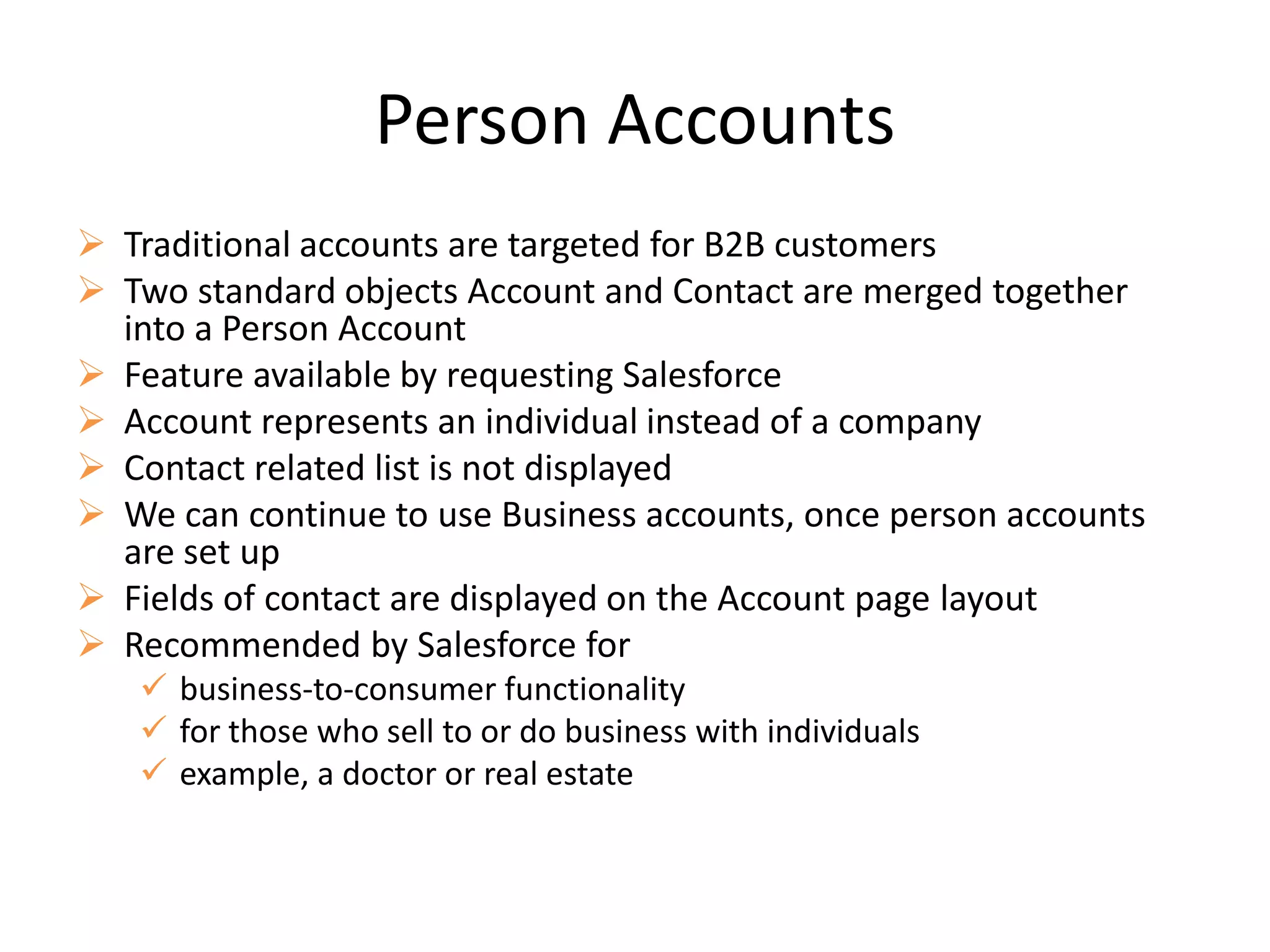 Salesforce Person accounts overview | PPTX