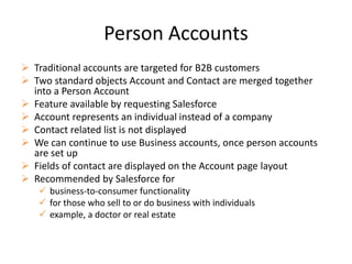 Salesforce Person accounts overview | PPTX