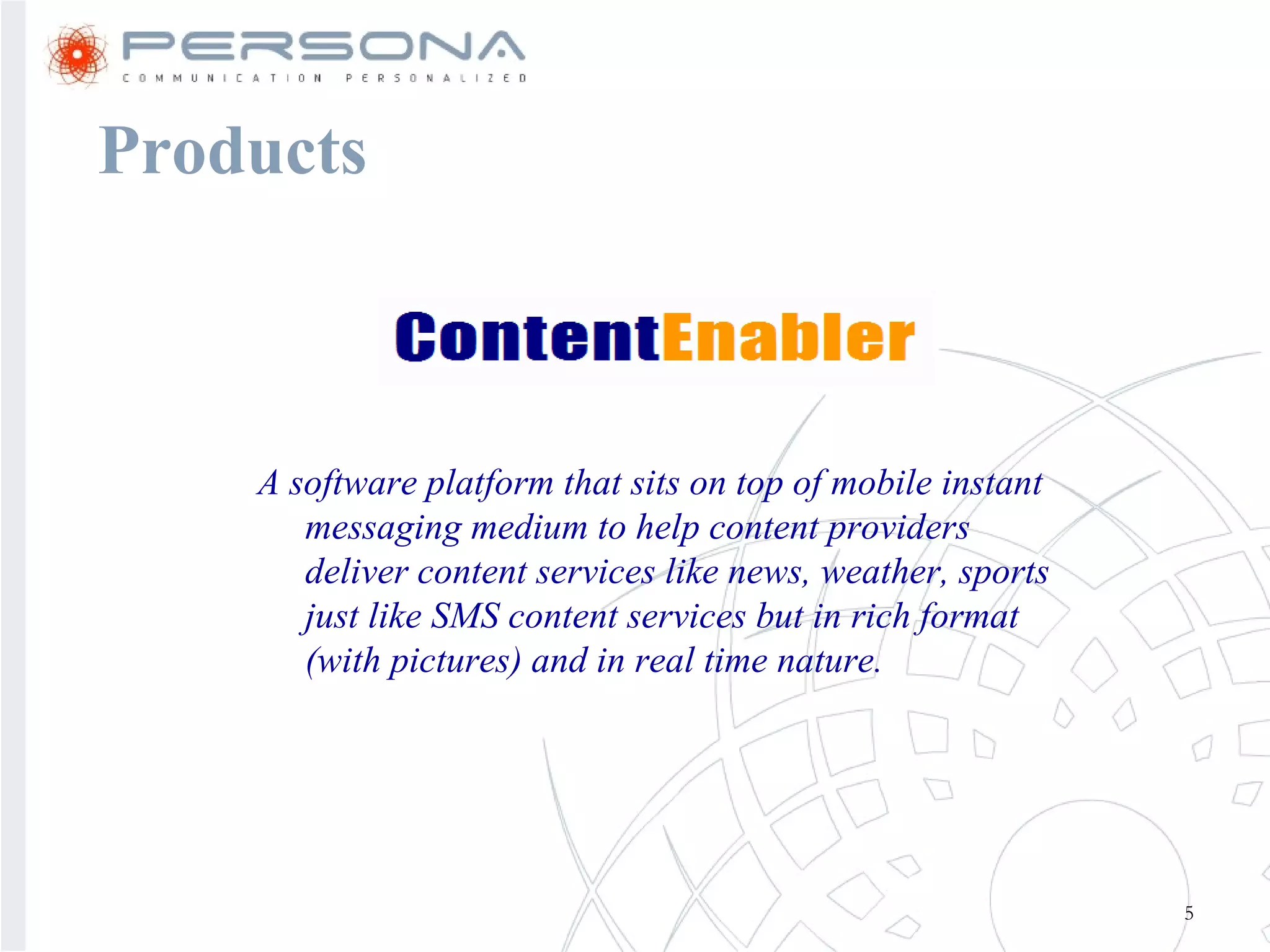 Persona company brief | PPT